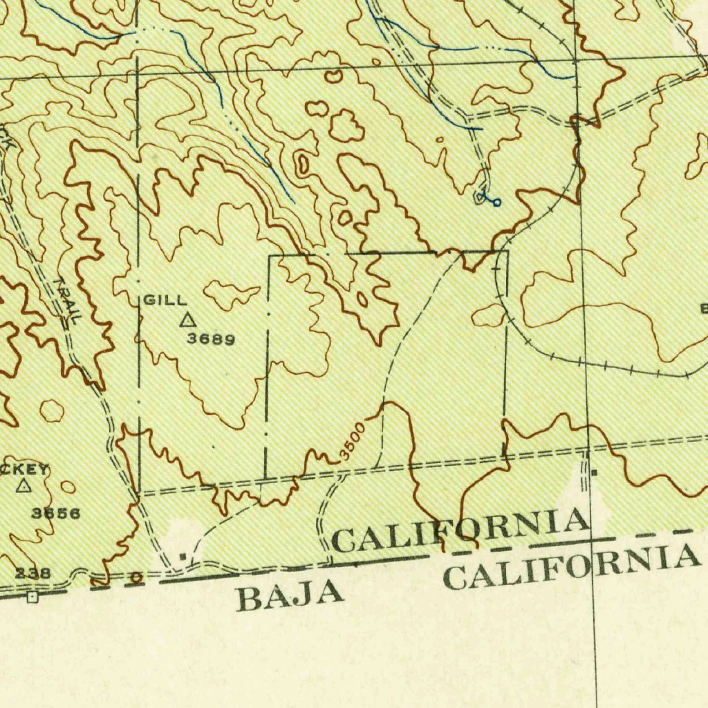 Campo, CA (1942, 62500-Scale) Map by United States Geological Survey ...