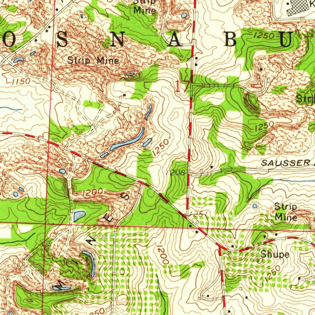 Canton East, OH (1958, 24000-Scale) Map by United States Geological ...