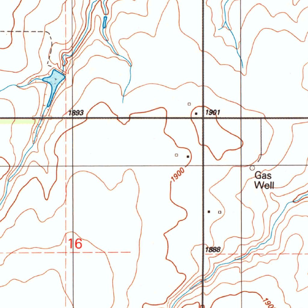 Canute, OK (1987, 24000-Scale) Map by United States Geological Survey ...