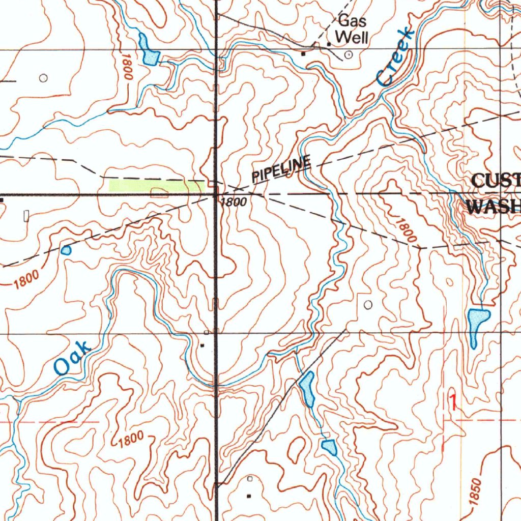 Canute, OK (1987, 24000-Scale) Map by United States Geological Survey ...