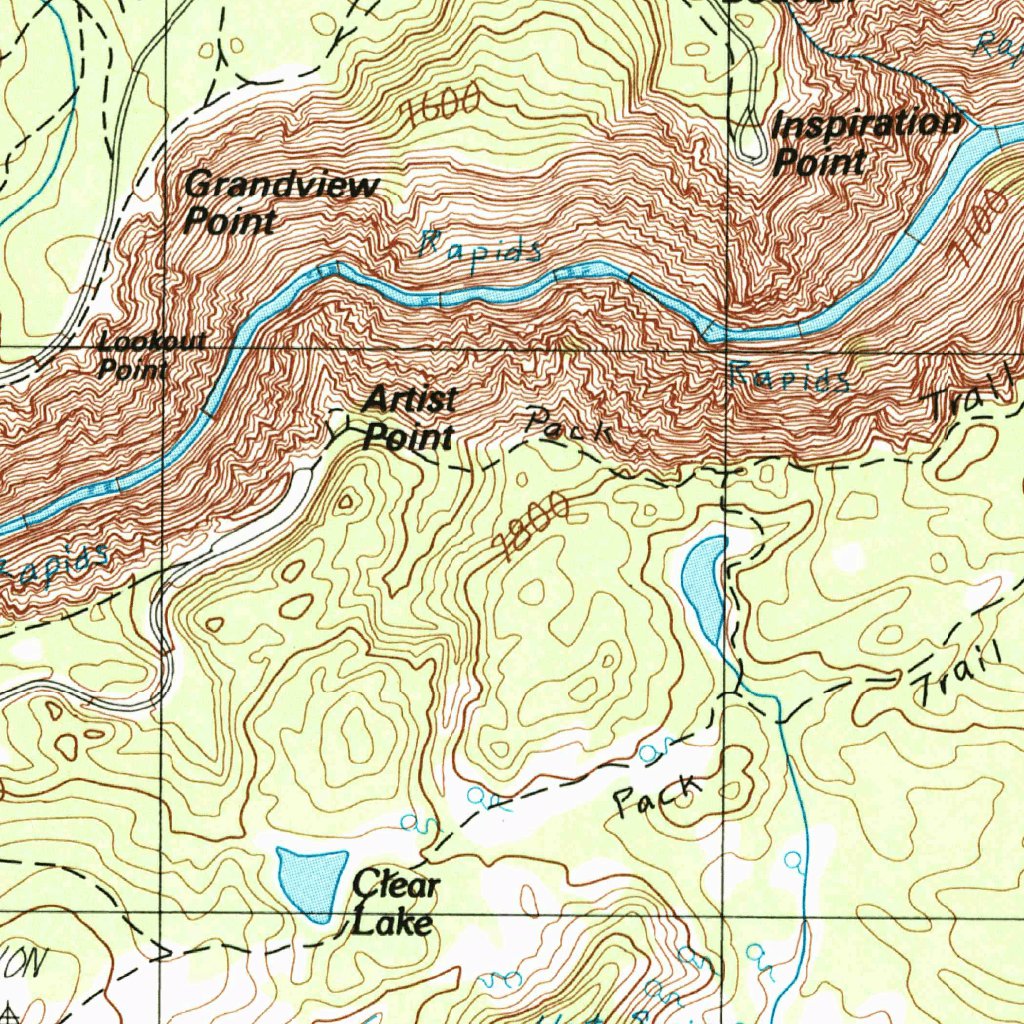 Canyon Village, WY (1986, 24000-Scale) Map by United States Geological ...