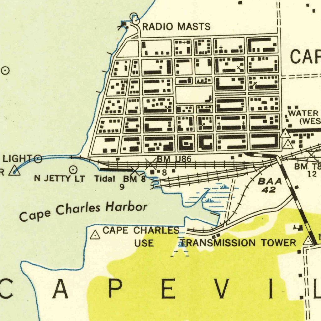 Cape Charles, VA (1948, 24000-Scale) Map by United States Geological ...