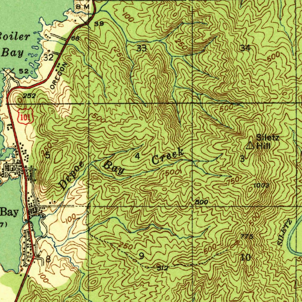 Cape Foulweather, OR (1941, 62500-Scale) Map by United States ...