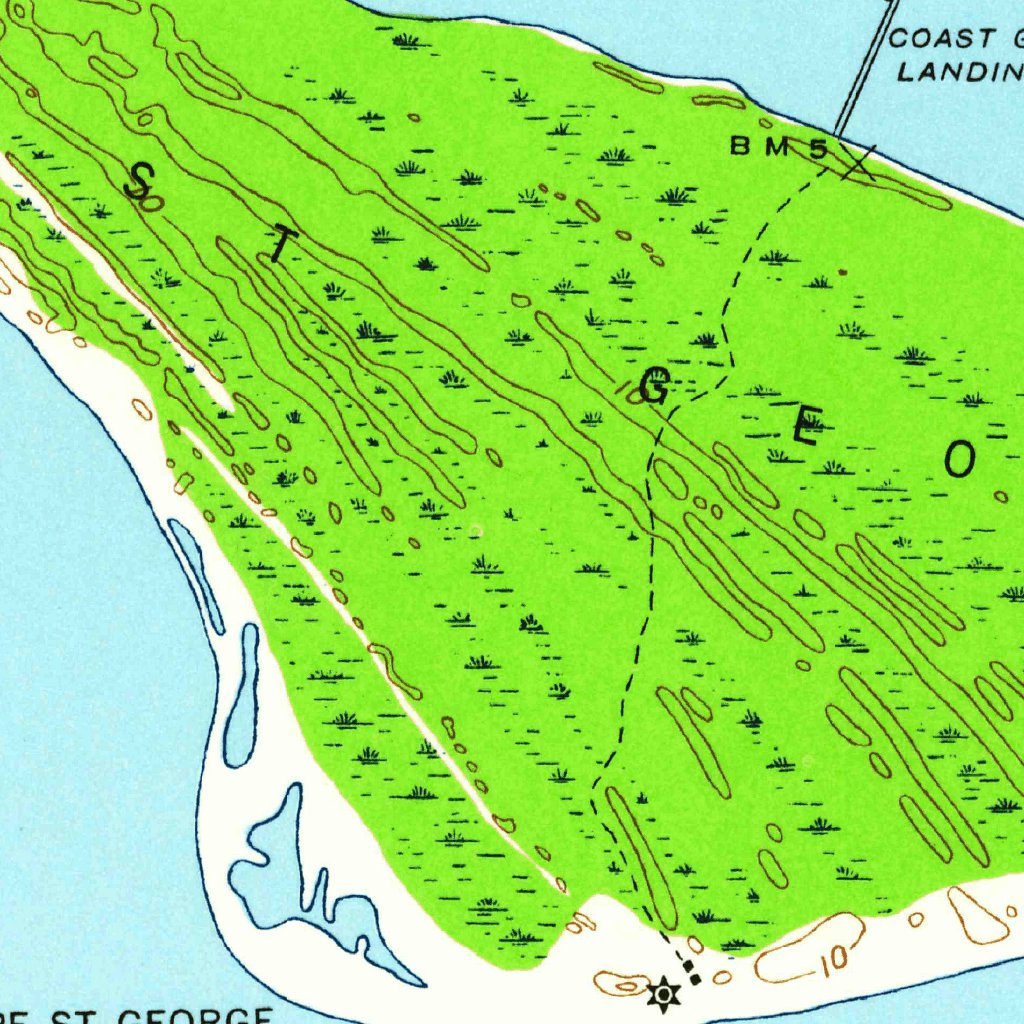 Cape Saint George, FL (1945, 24000-Scale) Map by United States ...