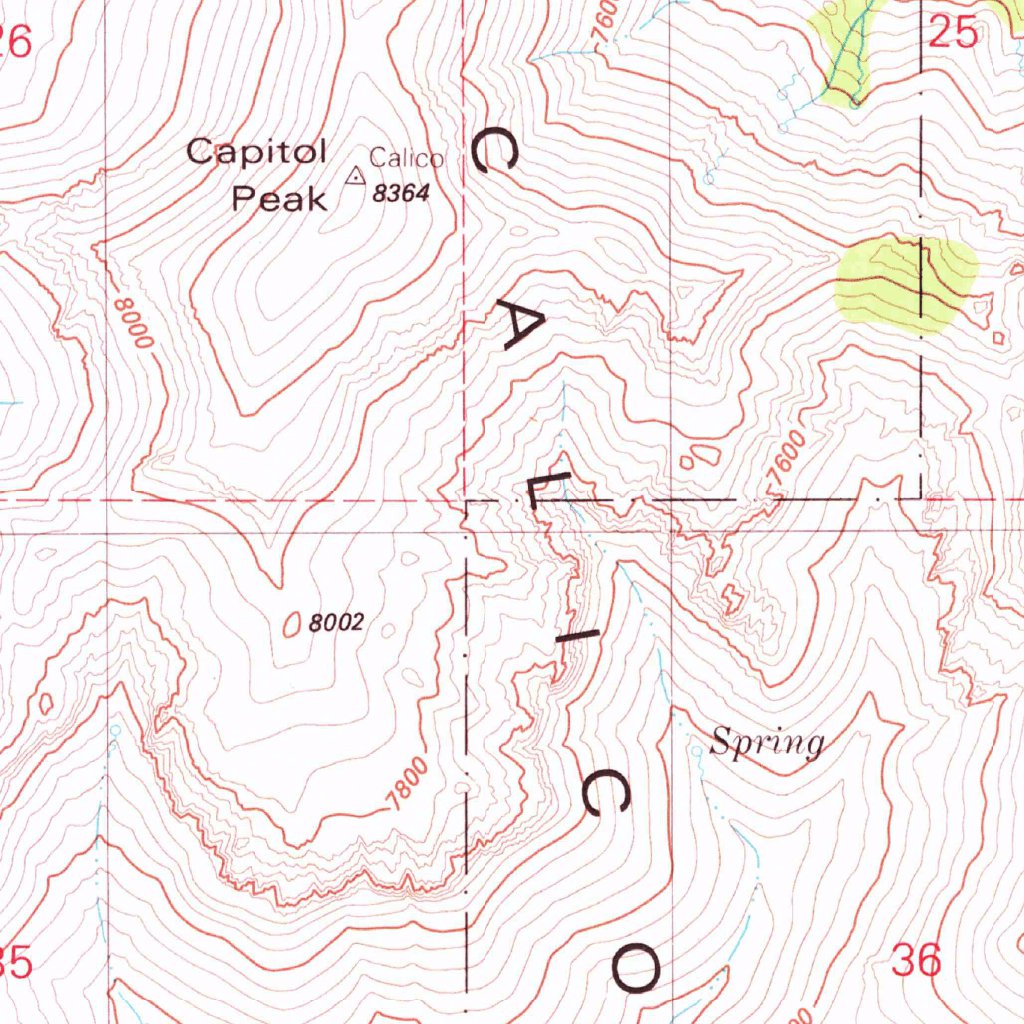 Capitol Peak, NV (1980, 24000-Scale) Map by United States Geological ...