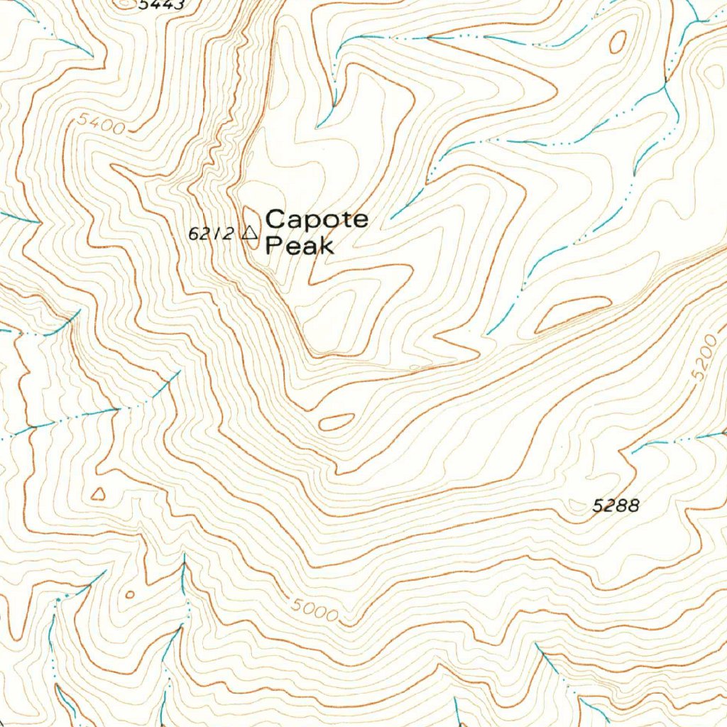 Capote Peak, TX (1978, 24000-Scale) Map by United States Geological ...