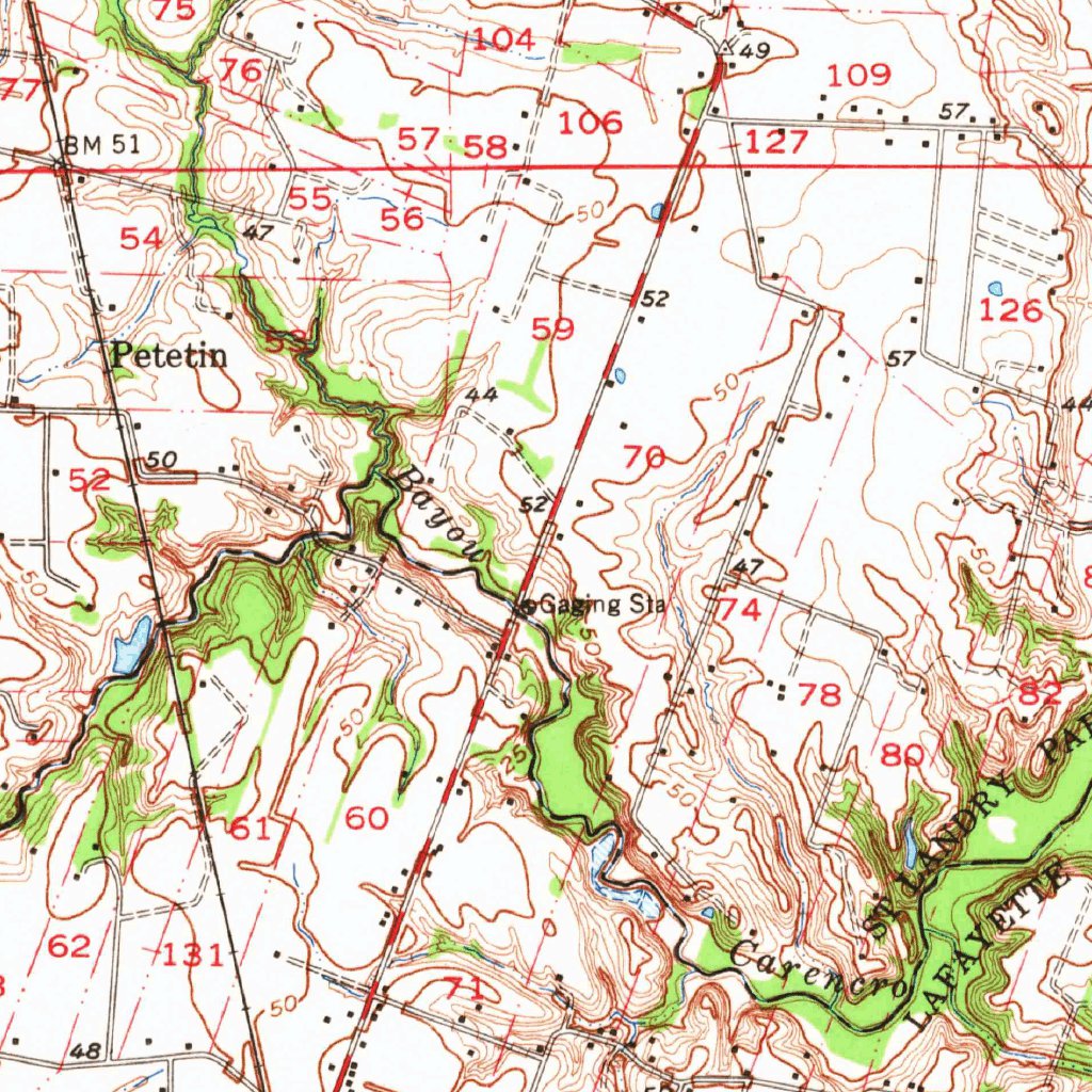 Carencro, LA (1957, 62500-Scale) Map by United States Geological Survey ...