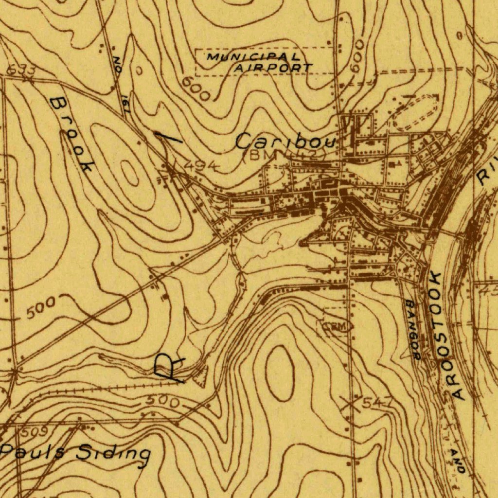 Caribou, ME (1929, 48000-Scale) Map by United States Geological Survey ...