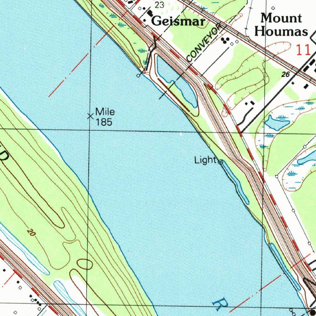 Carville, LA (1992, 24000-Scale) Map by United States Geological Survey ...