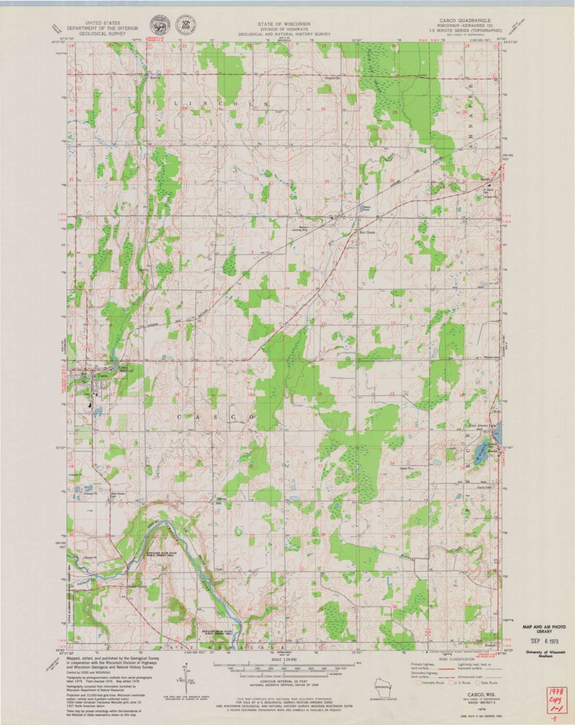 Casco, WI (1978, 24000-Scale) Map by United States Geological Survey ...