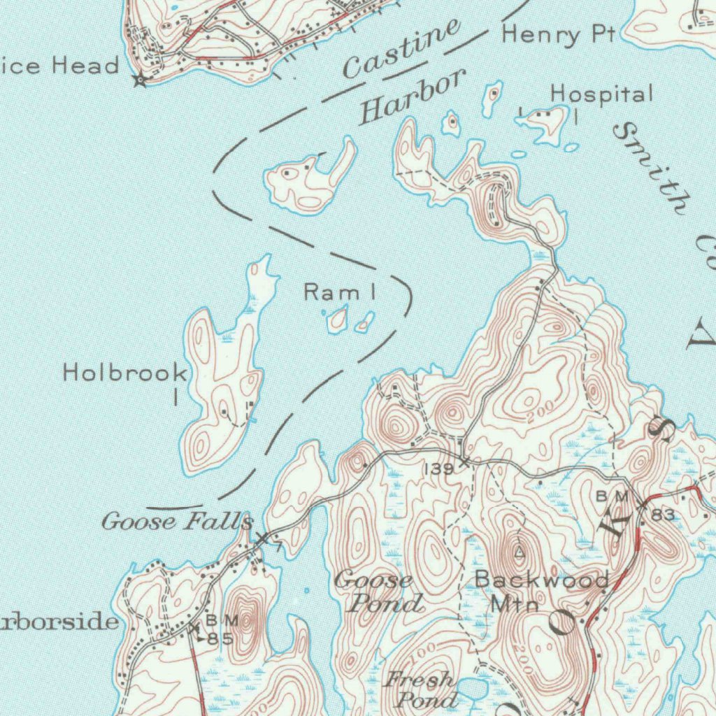 Castine, ME (1941, 62500-Scale) Map by United States Geological Survey ...