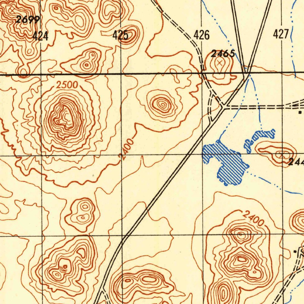 Castle Butte, CA (1947, 50000-Scale) Map by United States Geological ...