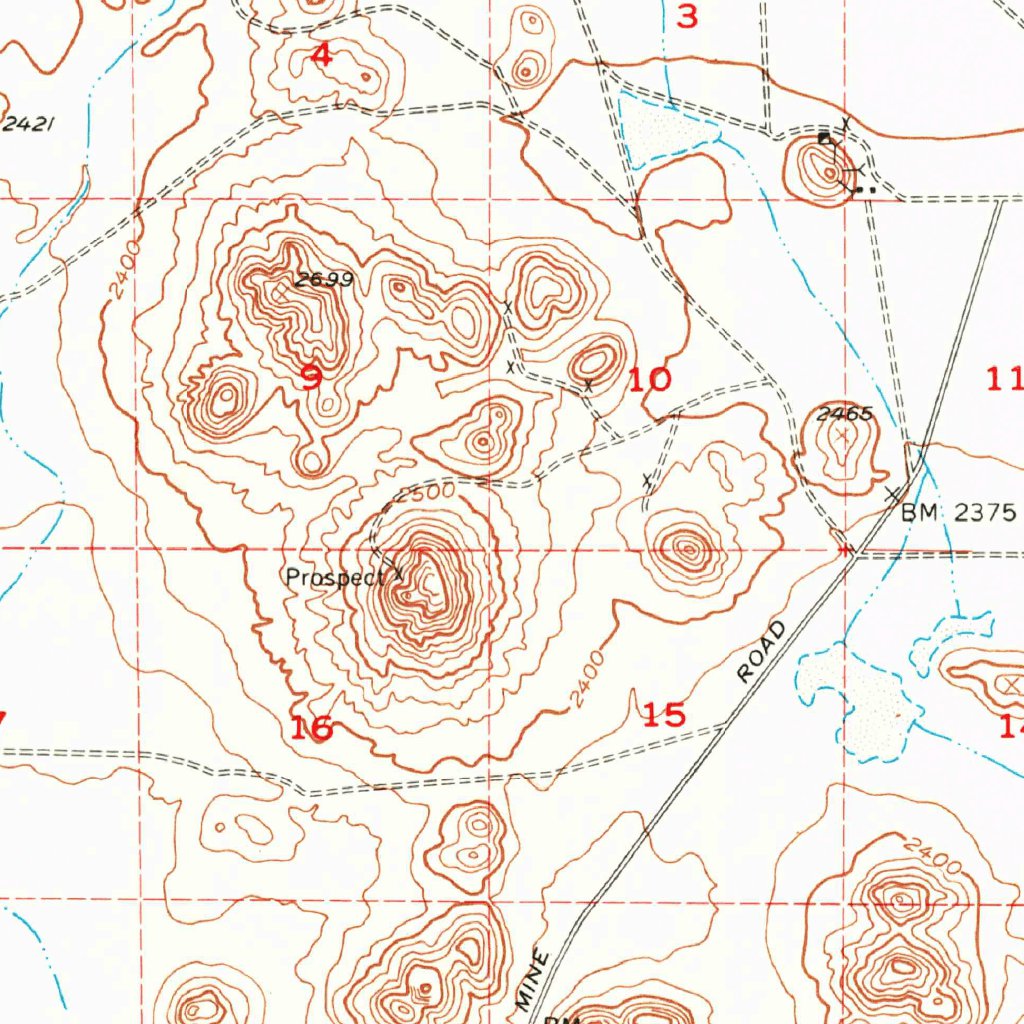 Castle Butte, CA (1956, 62500-Scale) Map by United States Geological ...