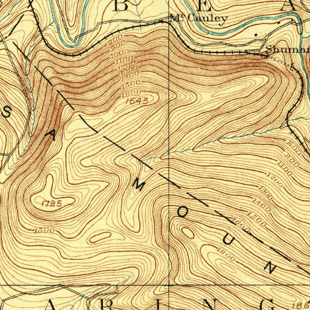 Catawissa, PA (1894, 62500-Scale) Map by United States Geological ...