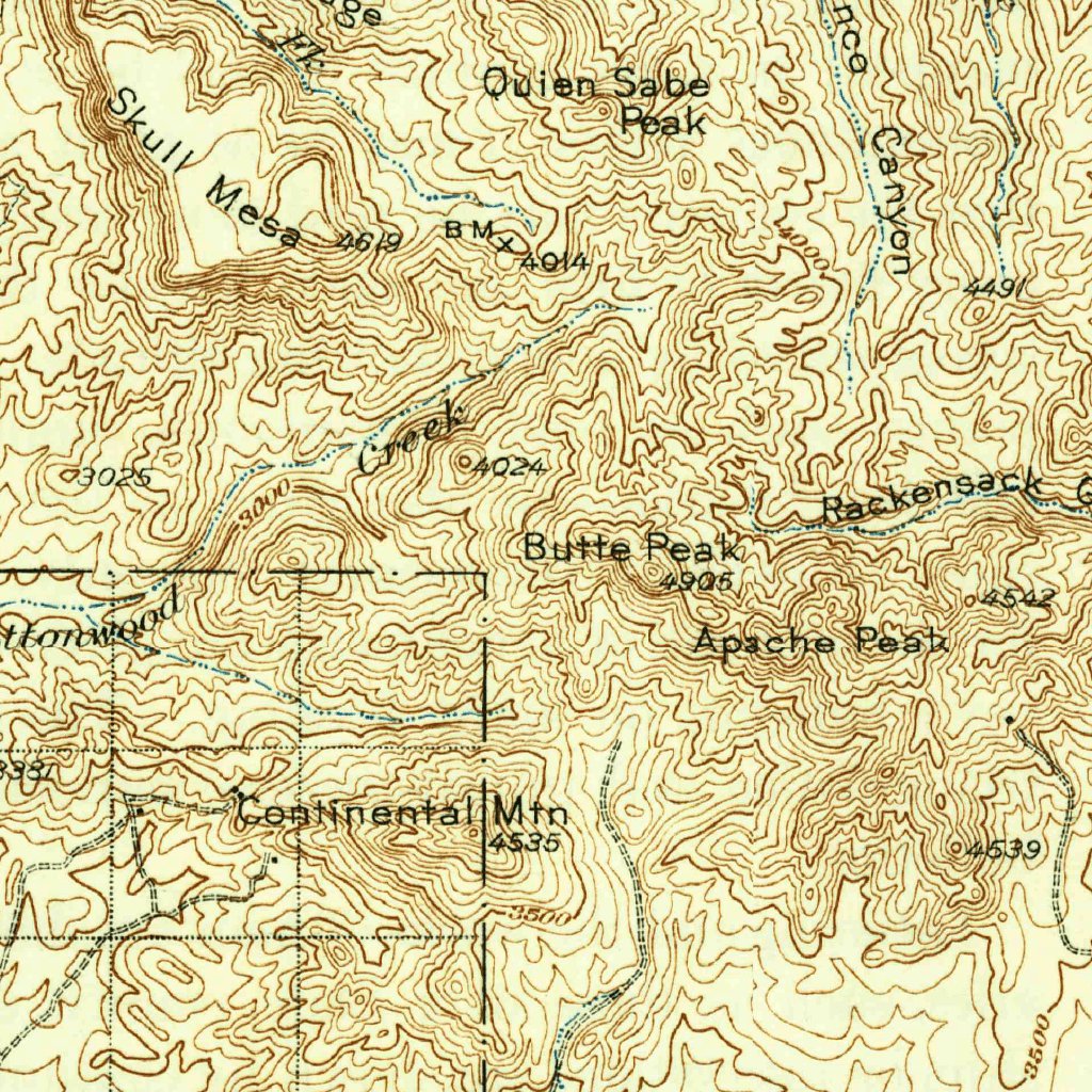 Cave Creek, AZ (1939, 125000-Scale) Map by United States Geological ...