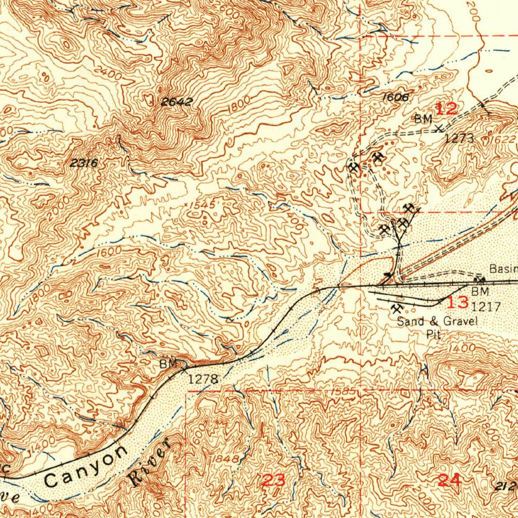 Cave Mountain, CA (1951, 62500-Scale) Map by United States Geological ...