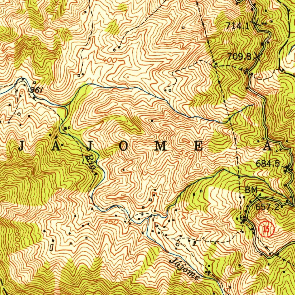 Cayey, PR (1953, 30000-Scale) Map by United States Geological Survey ...