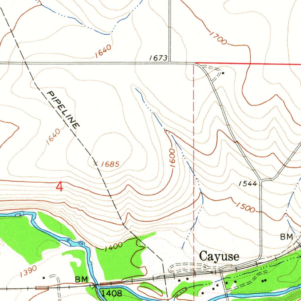 Cayuse, OR (1966, 24000-Scale) Map by United States Geological Survey ...