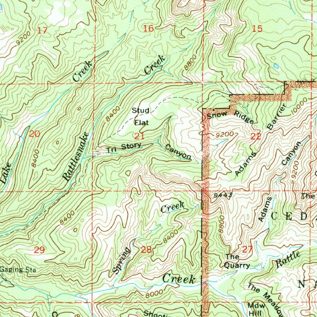 Cedar Breaks, UT (1958, 62500-Scale) Map by United States Geological ...