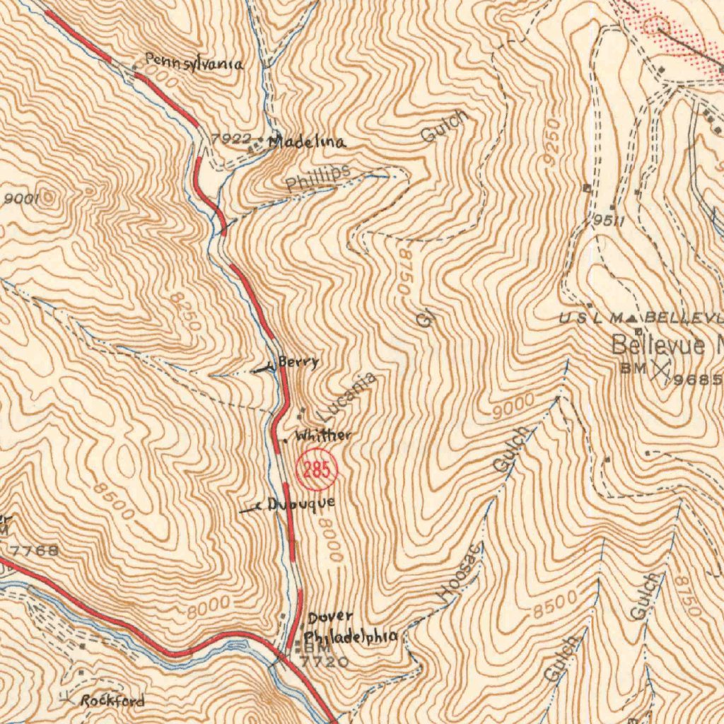 Central City, CO (1944, 31680-Scale) Map by United States Geological ...