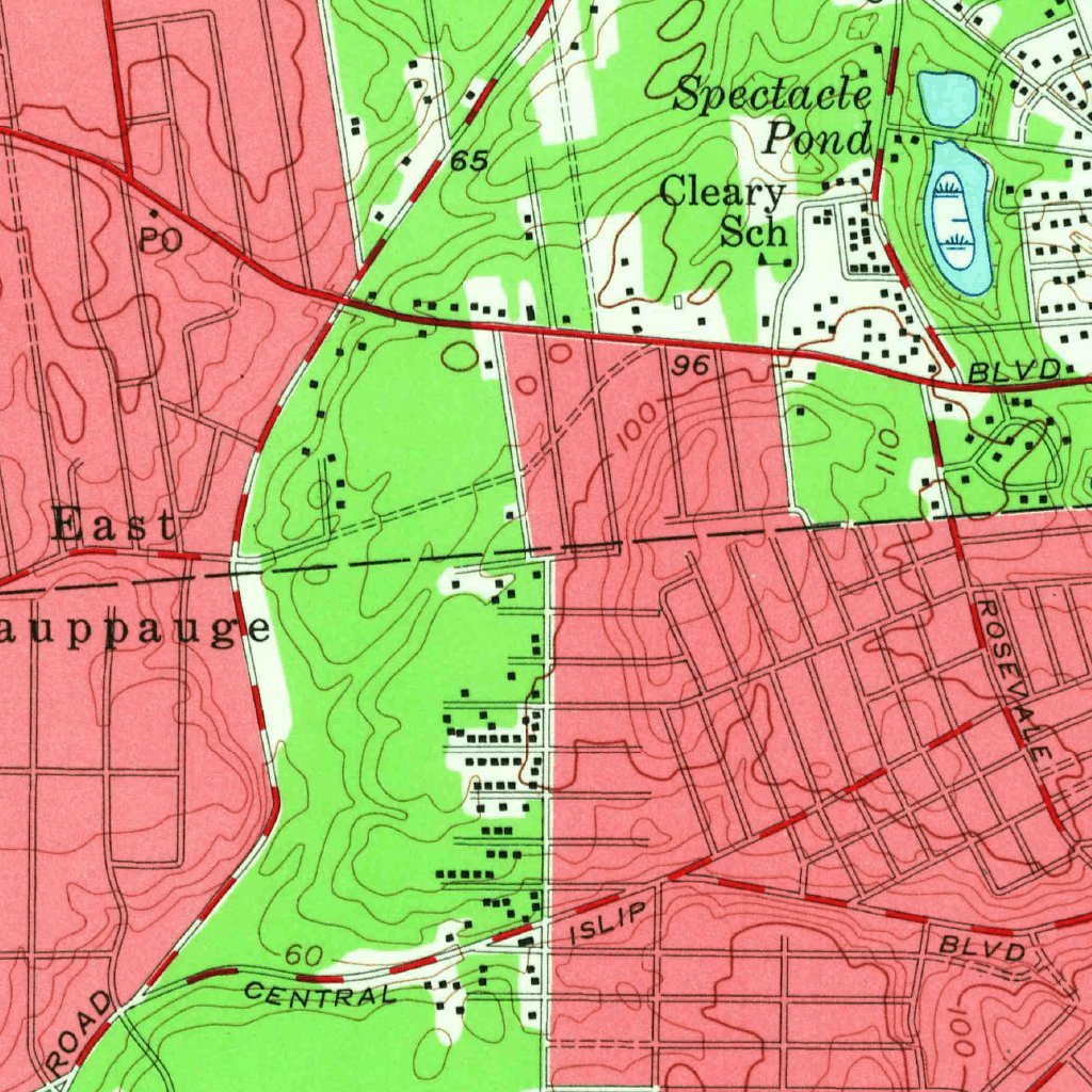 Central Islip, NY (1956, 24000-Scale) Map by United States Geological ...