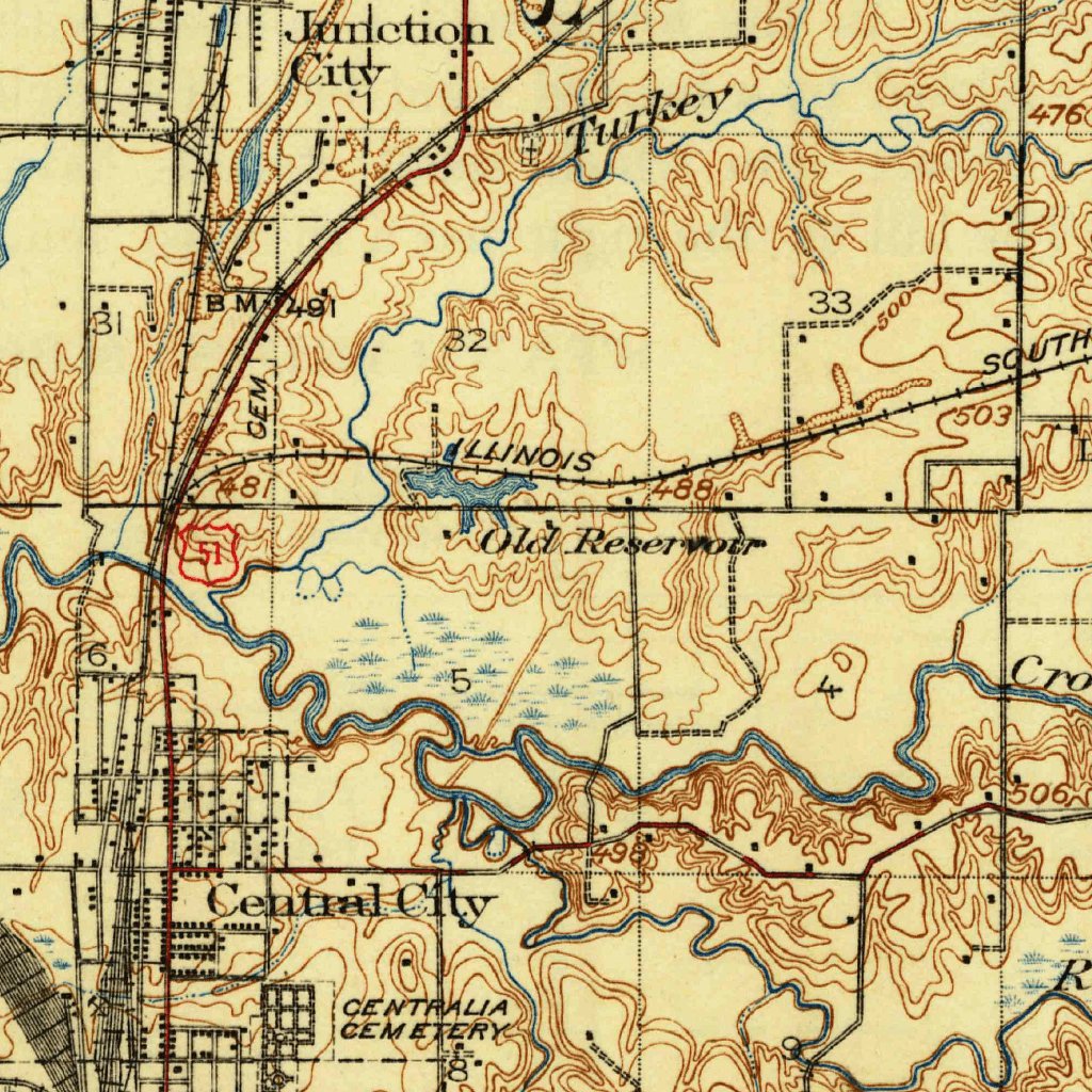 Centralia, IL (1914, 62500-Scale) Map by United States Geological ...