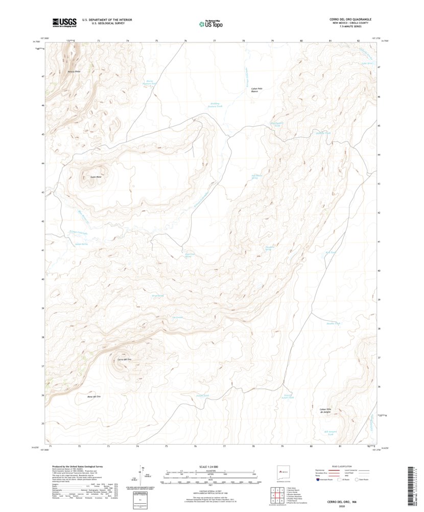 Cerro Del Oro, NM (2020, 24000-Scale) Map by United States Geological ...