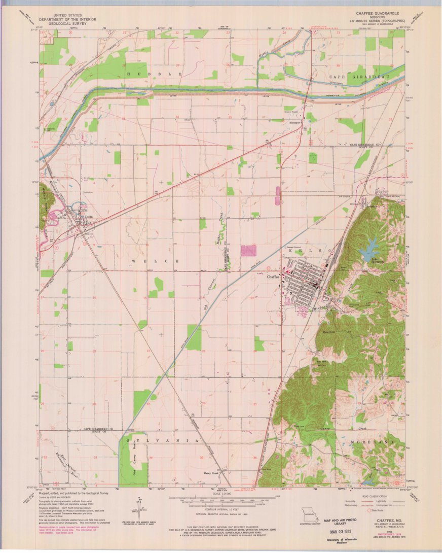 Chaffee, MO (1963, 24000-Scale) Map by United States Geological Survey ...