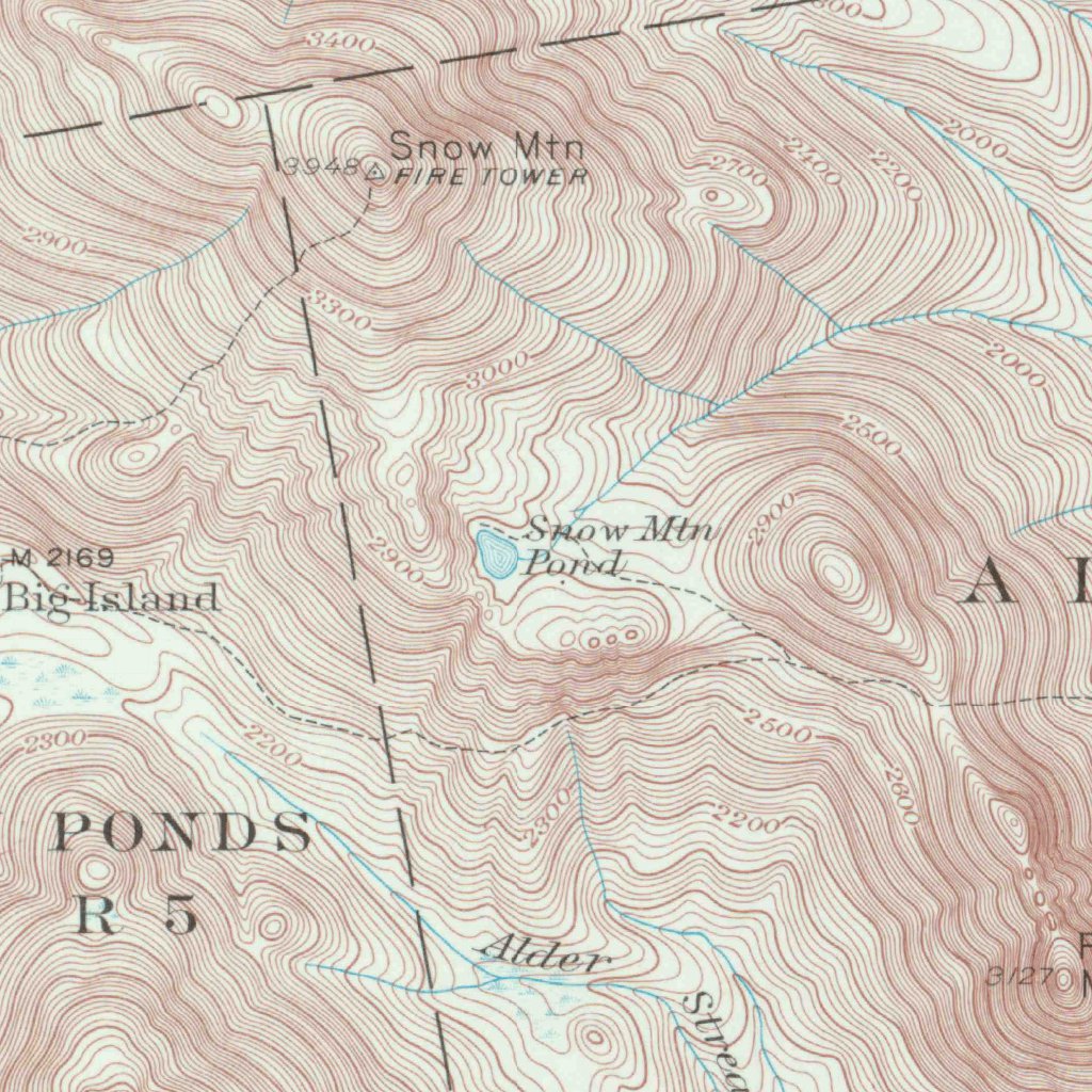 Chain Lakes, ME (1932, 62500-Scale) Map by United States Geological ...