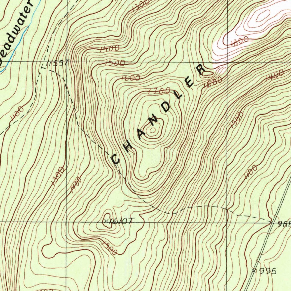 Chandler Mountain, ME (1986, 24000-Scale) Map by United States ...