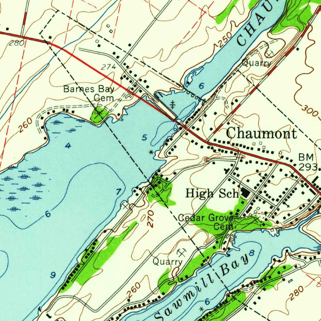 Chaumont, NY (1958, 24000-Scale) Map by United States Geological Survey ...