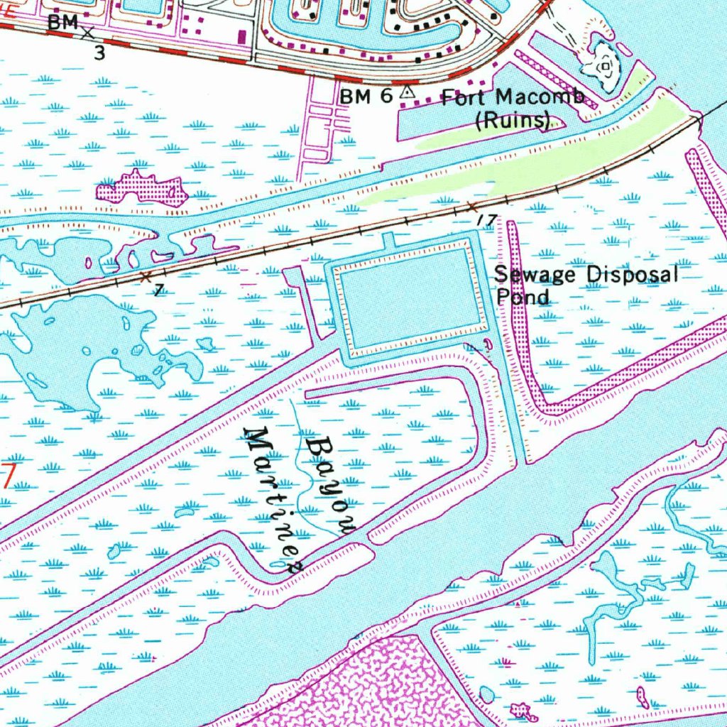 Chef Menteur, LA (1967, 24000-Scale) Map by United States Geological ...