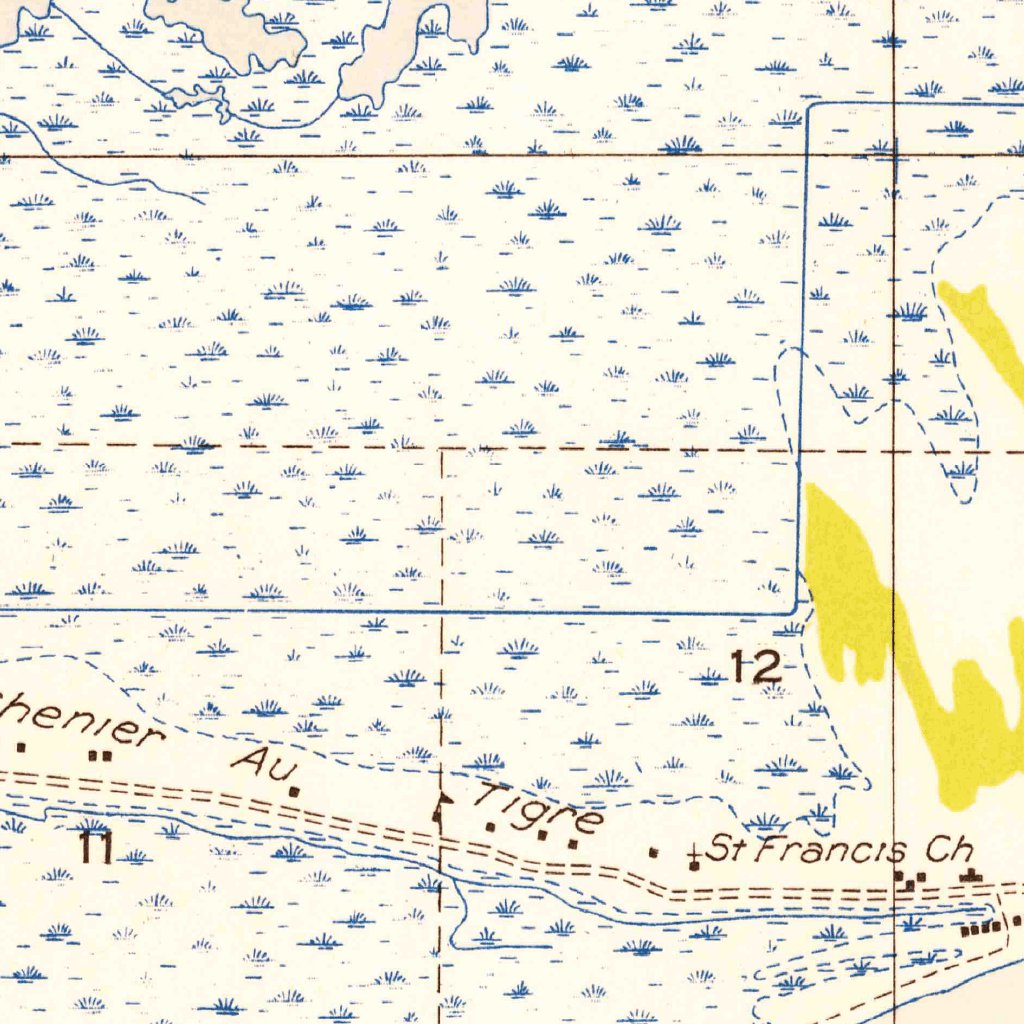 Cheniere Au Tigre, LA (1954, 31680-Scale) Map by United States ...