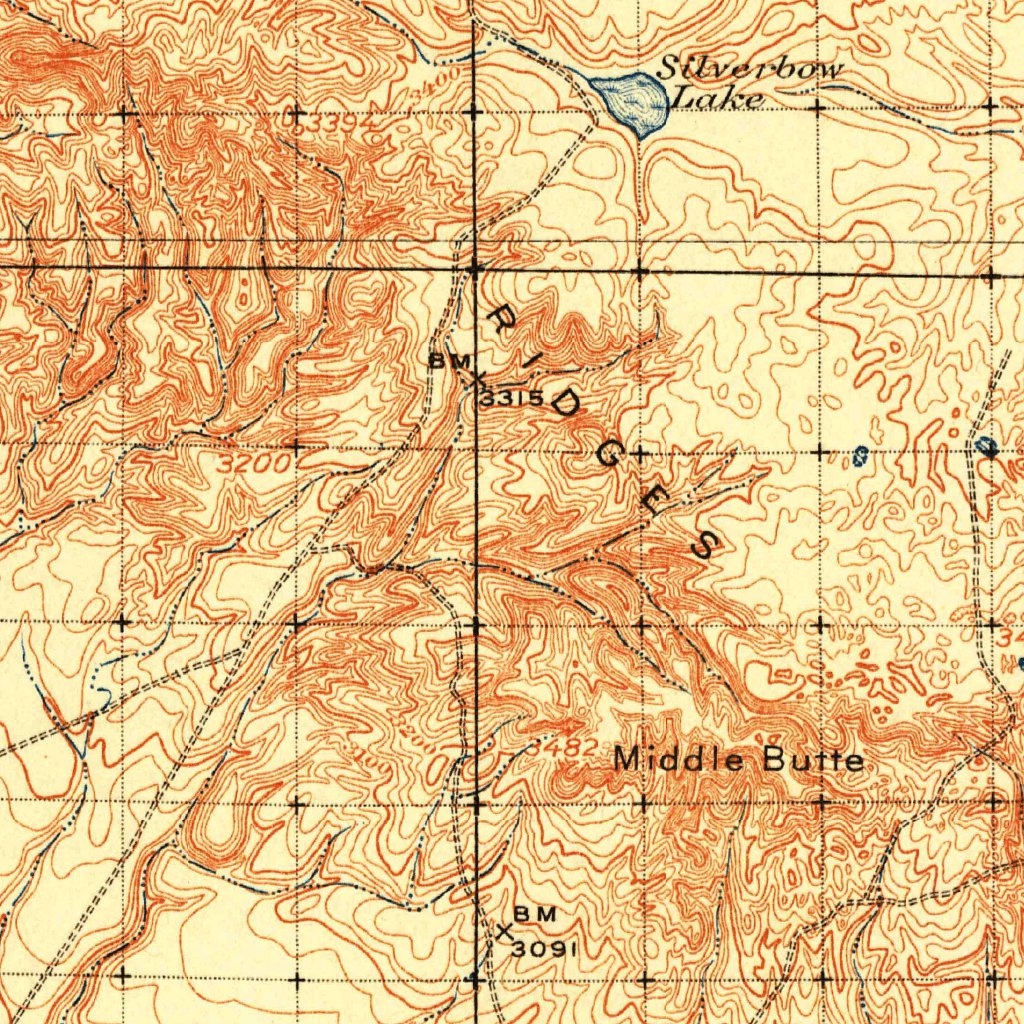 Cherry Ridge, MT (1913, 125000-Scale) Map by United States Geological ...