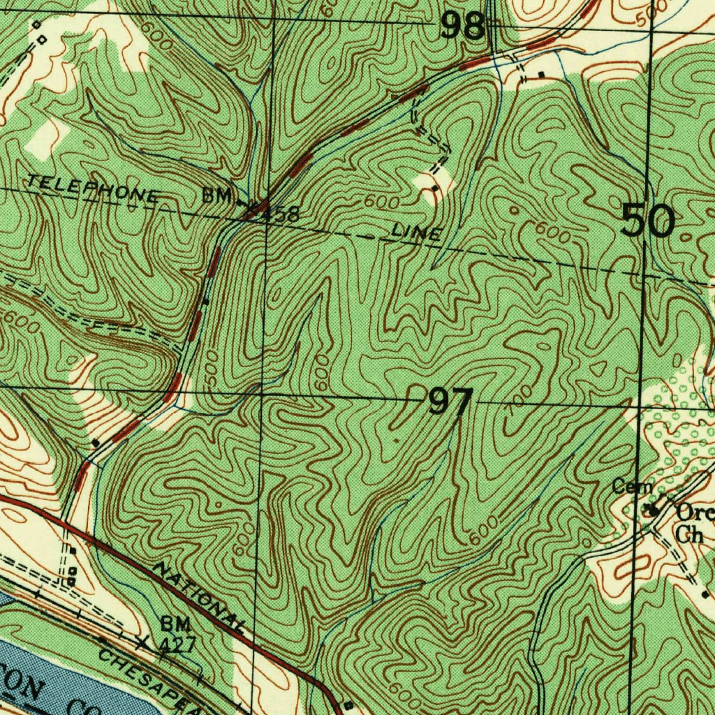 Cherry Run, WV-MD-PA (1951, 25000-Scale) Map by United States ...