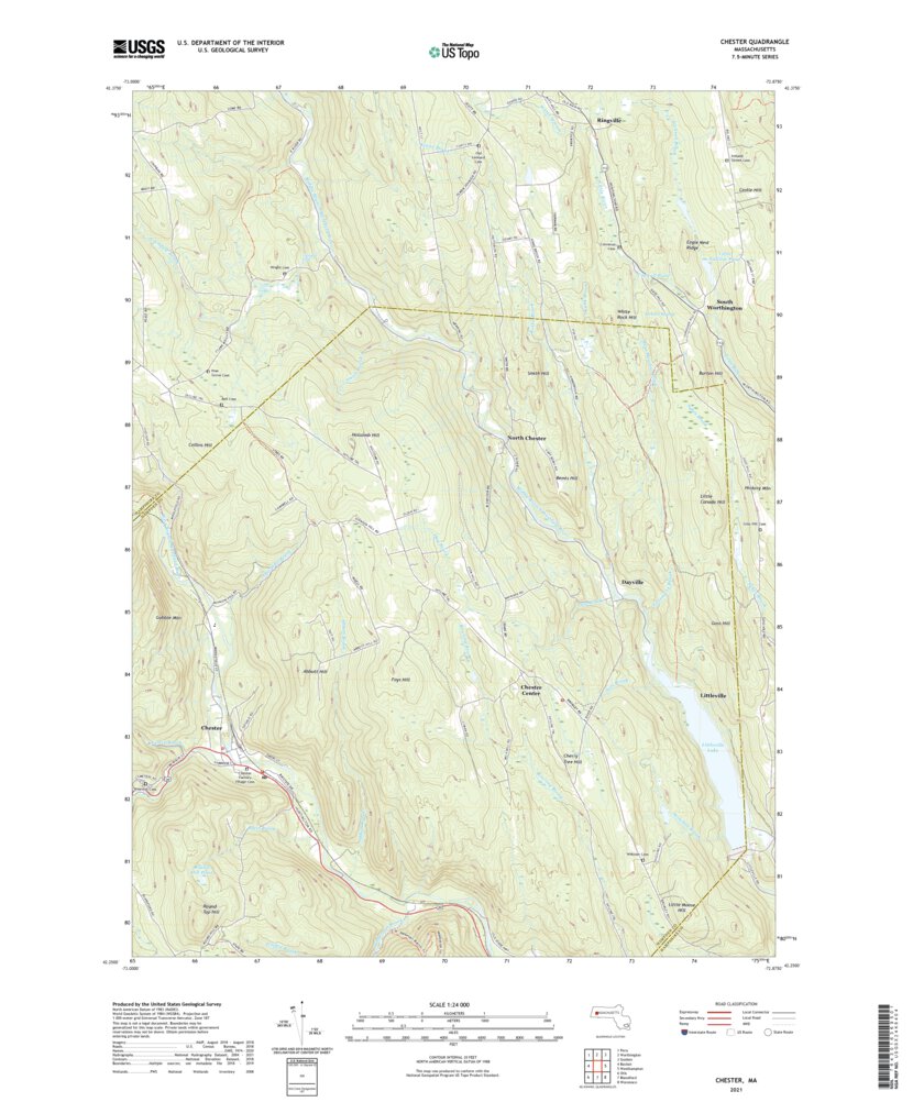 Chester, MA (2021, 24000-Scale) Map by United States Geological Survey ...