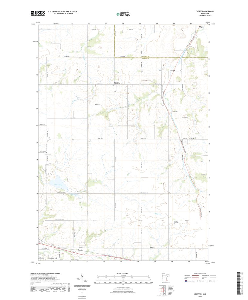 Chester, MN (2022, 24000-Scale) Map by United States Geological Survey ...