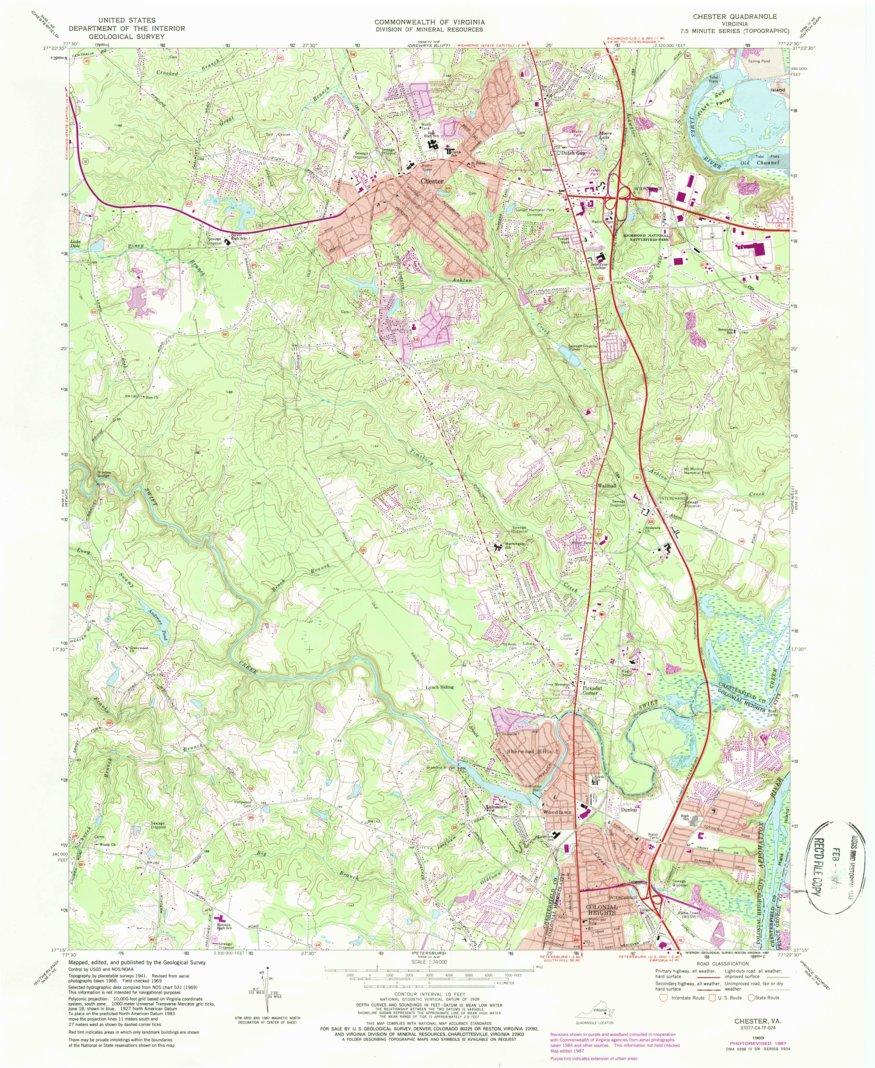 Chester, VA (1969, 24000-Scale) Map by United States Geological Survey ...