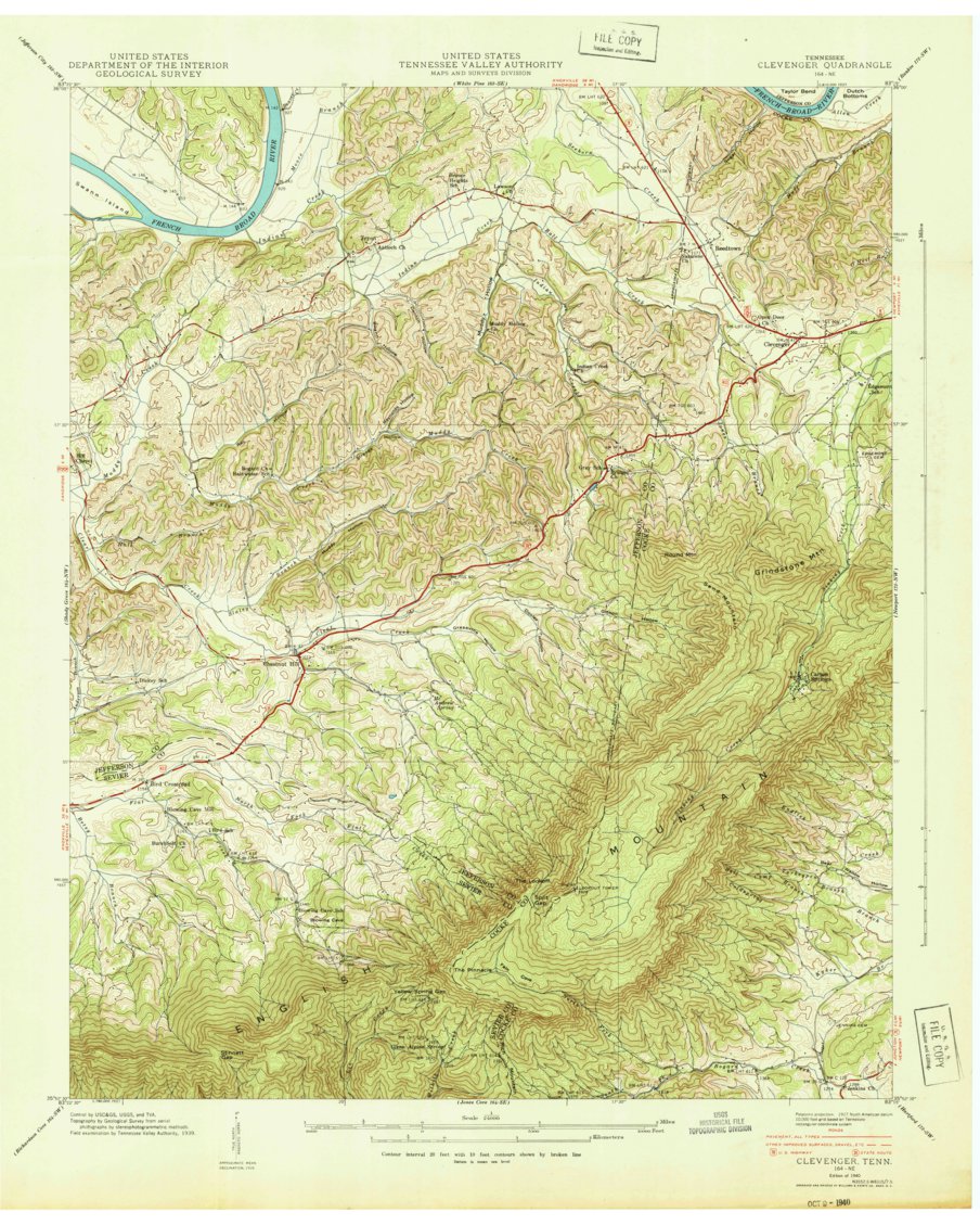 Chestnut Hill, TN (1940, 24000-Scale) Map by United States Geological ...
