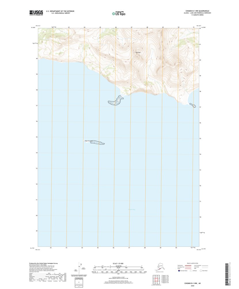 Chignik B-1 NW, AK (2020, 25000-Scale) Map by United States Geological ...