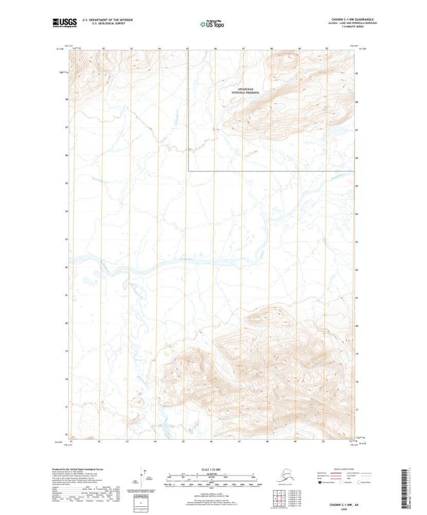 Chignik C-1 NW, AK (2020, 25000-Scale) Map by United States Geological ...