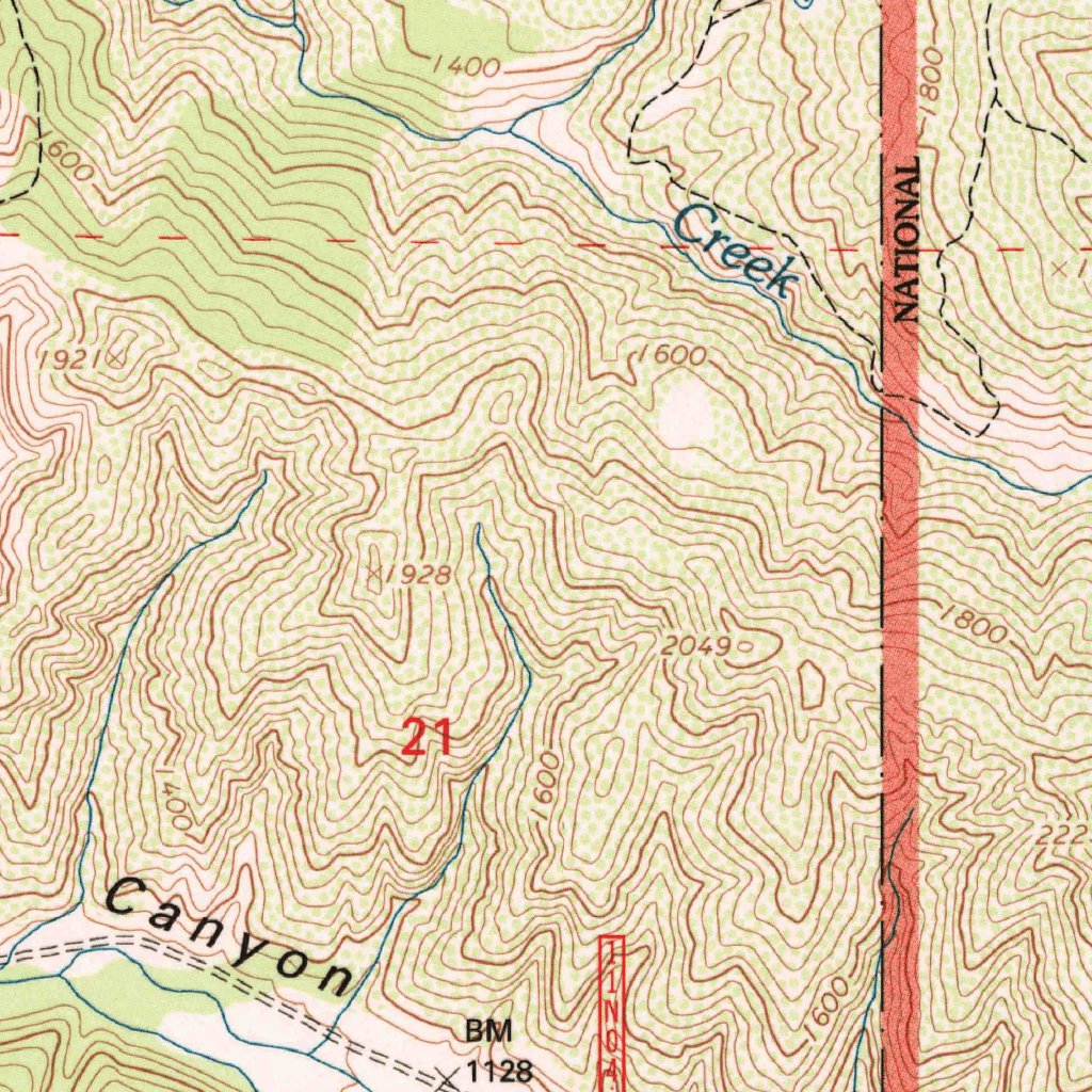 Chimney Canyon, CA (1995, 24000-Scale) Map by United States Geological ...