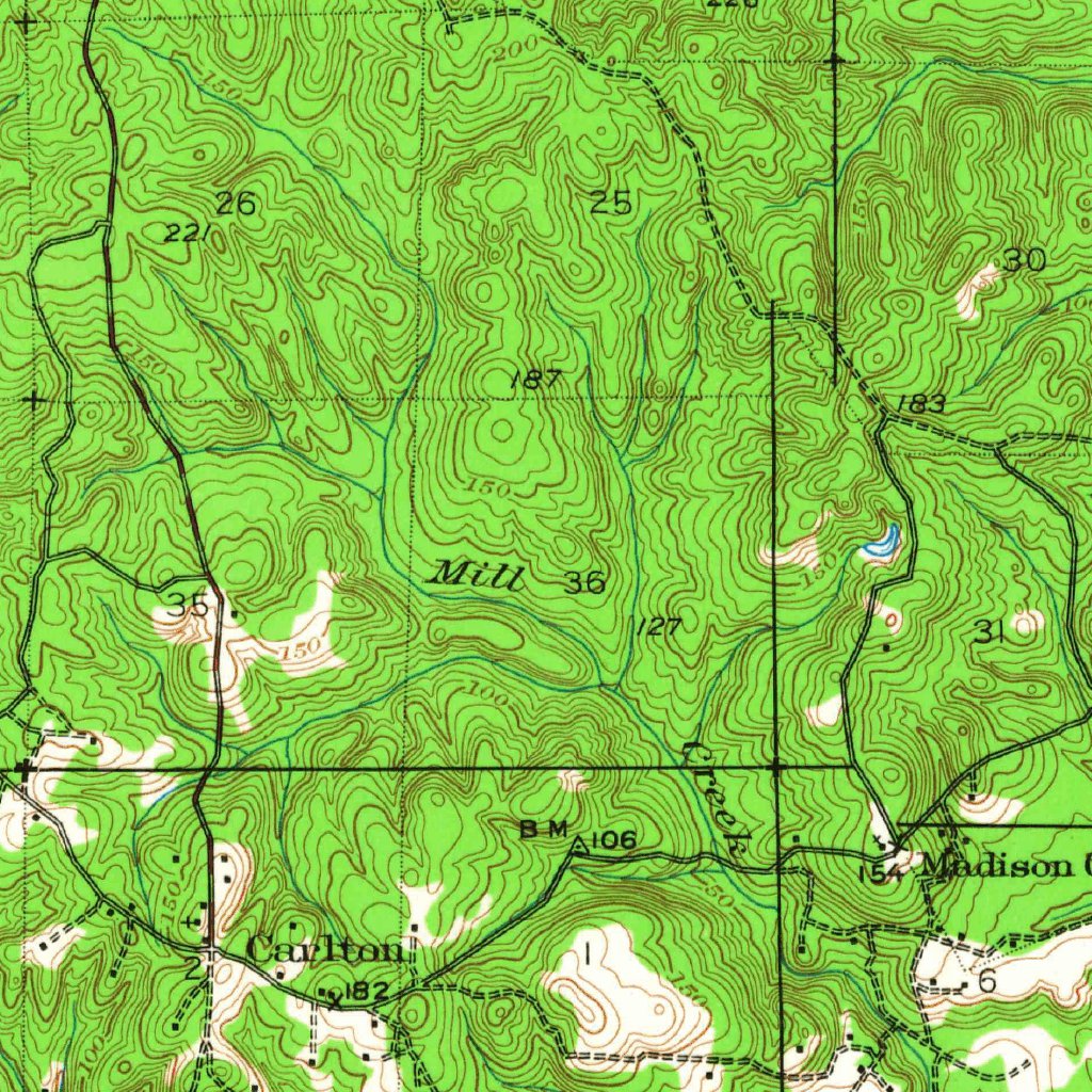 Choctaw Bluff, AL (1943, 62500-Scale) Map by United States Geological ...
