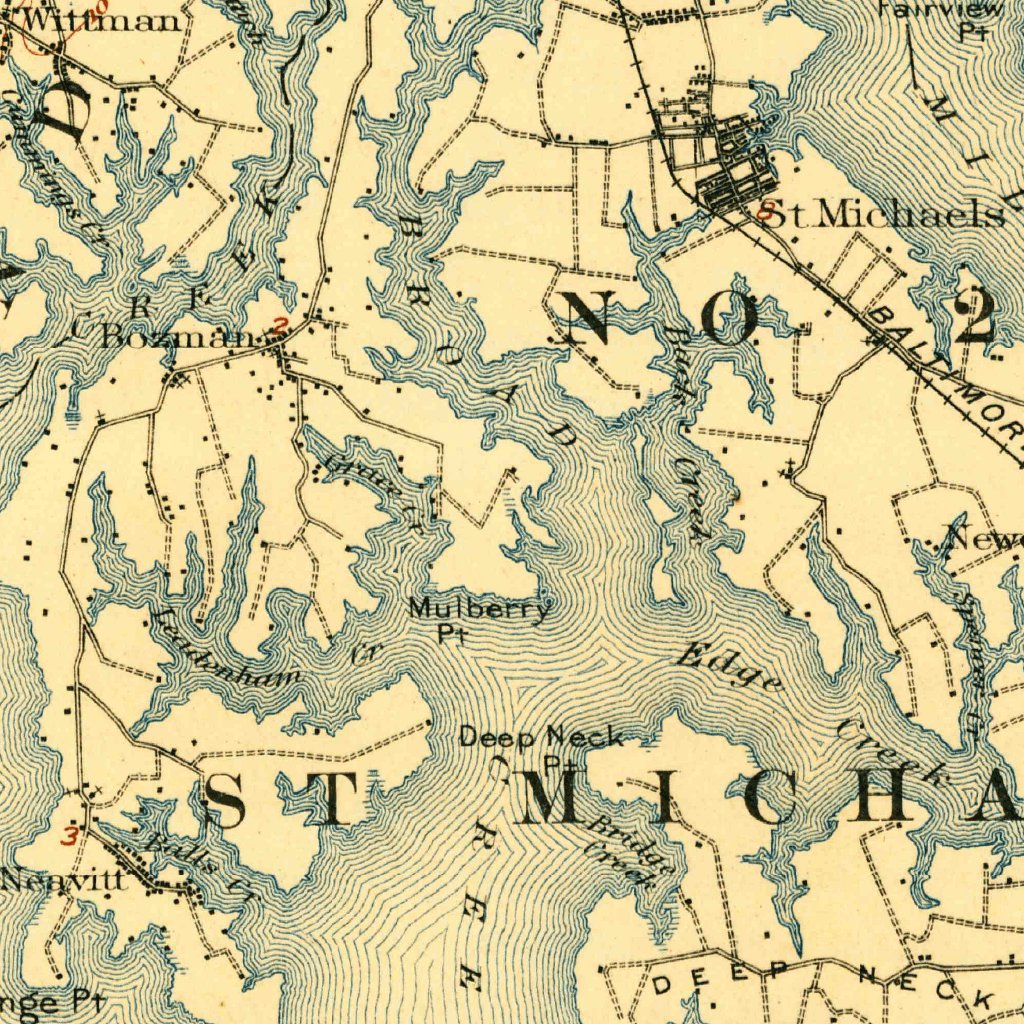 Choptank, MD (1908, 125000-Scale) Map by United States Geological ...