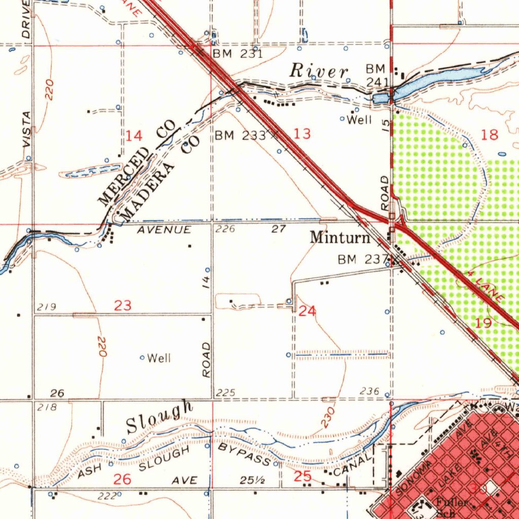 Chowchilla, CA (1960, 62500-Scale) Map by United States Geological ...