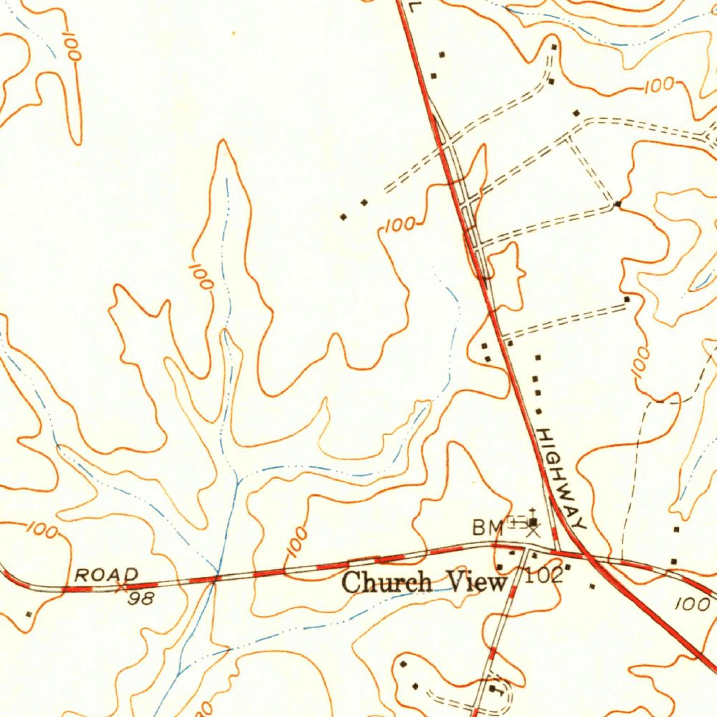 Church View, VA (1949, 24000-Scale) Map by United States Geological ...