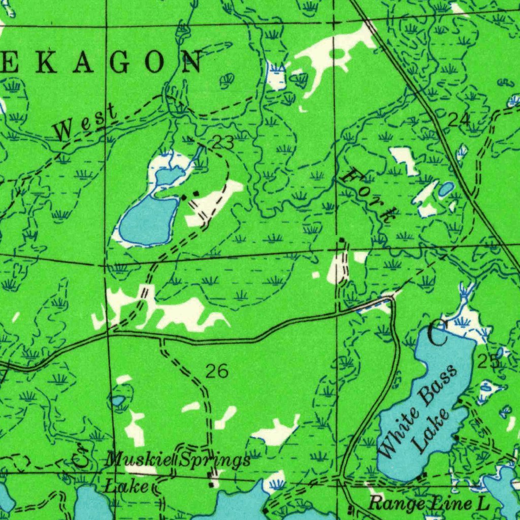 Clam Lake, WI (1942, 48000-Scale) Map by United States Geological ...