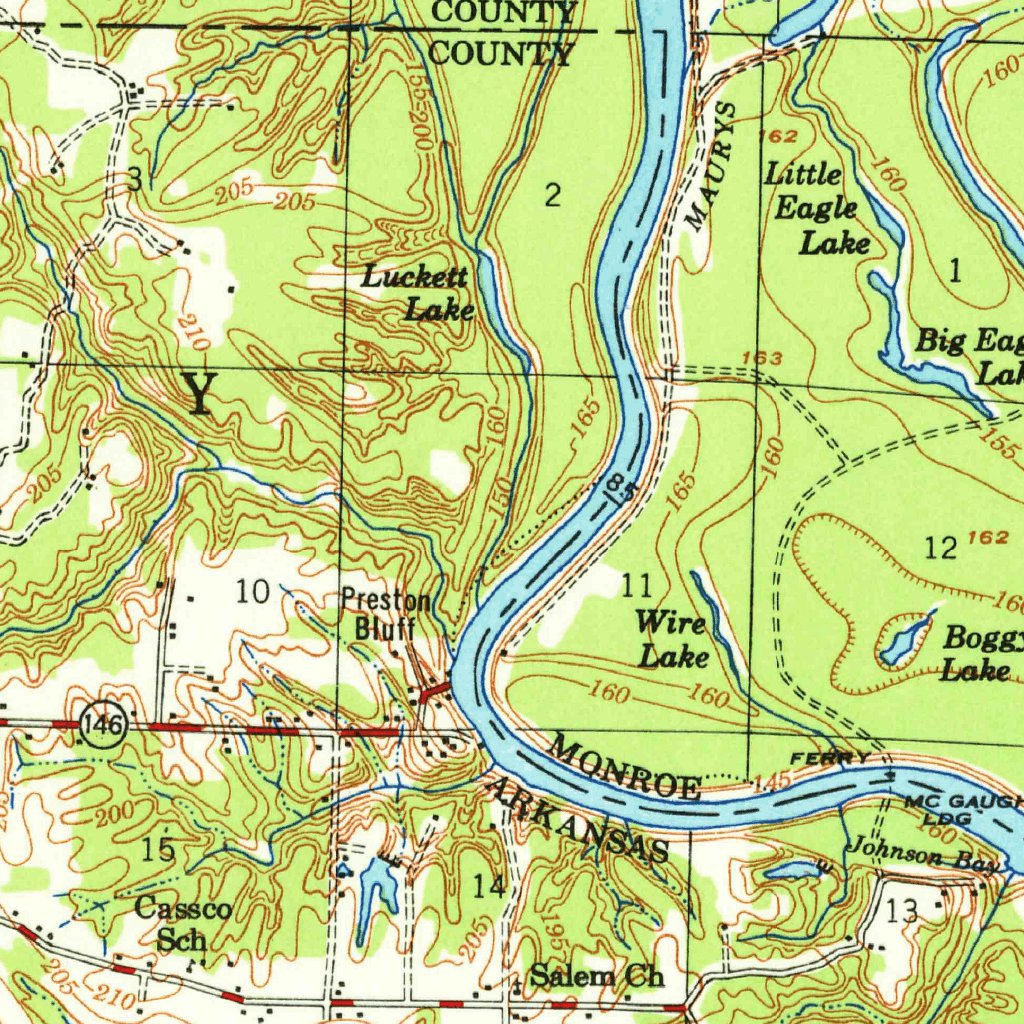 Clarendon, AR (1957, 62500-Scale) Map by United States Geological ...