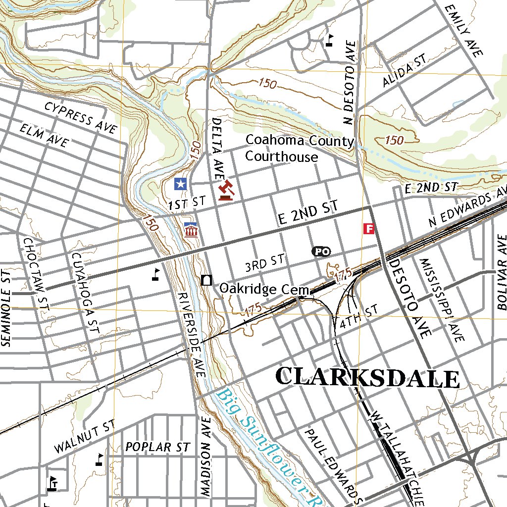 Clarksdale, MS (2020, 24000-Scale) Map by United States Geological ...