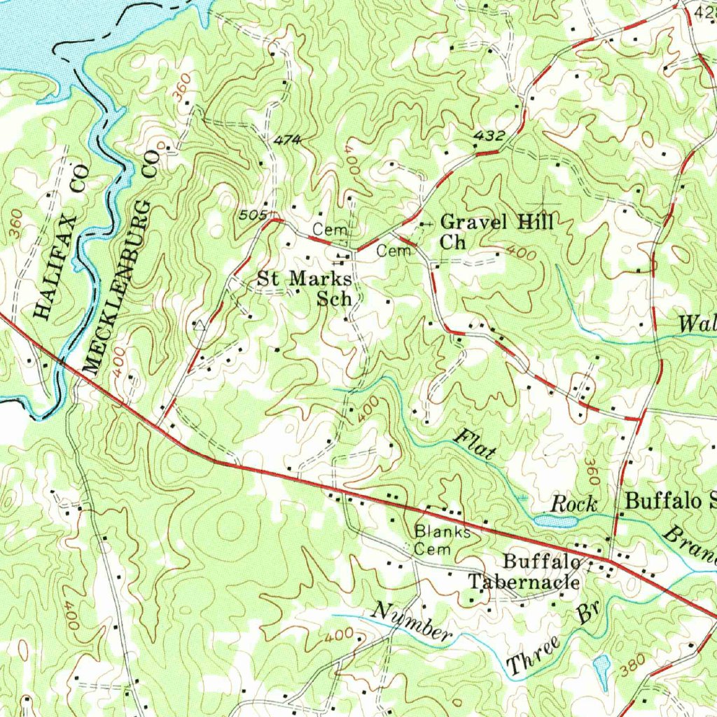 Clarksville, VA-NC (1957, 62500-Scale) Map by United States Geological ...